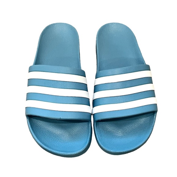adidas | Shoes | Adidas Baby Blue Slide Sandals | Poshmark